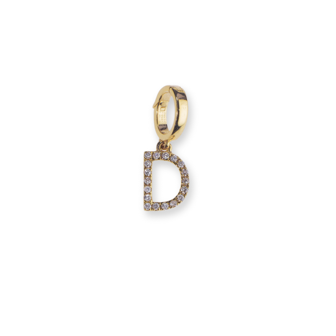 D Initial Diamond Charm – B.O.G. Fine Jewelry