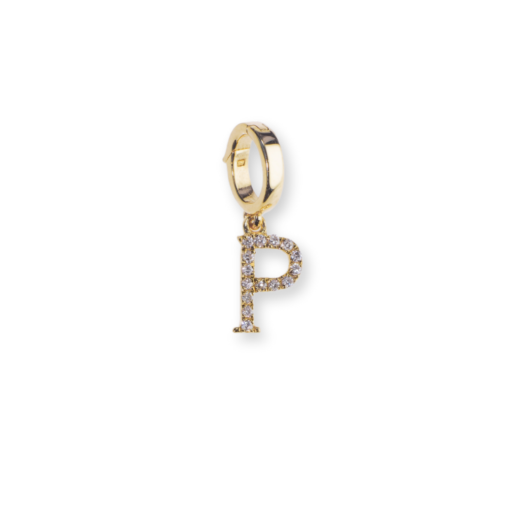 P Initial Diamond Charm – B.O.G. Fine Jewelry